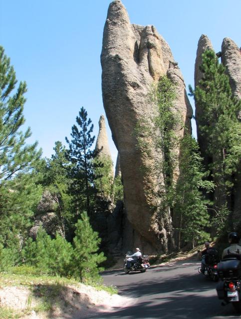 Sky Piercing Granite Spires on Needles Mountain in South Dakota