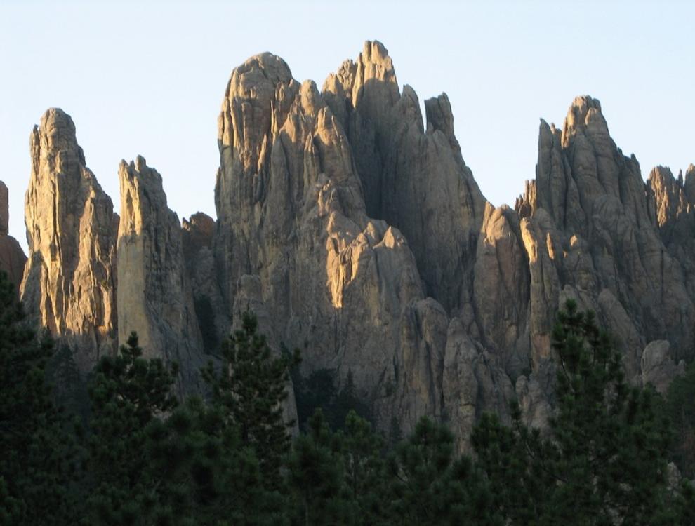 Sky Piercing Granite Spires on Needles Mountain in South Dakota
