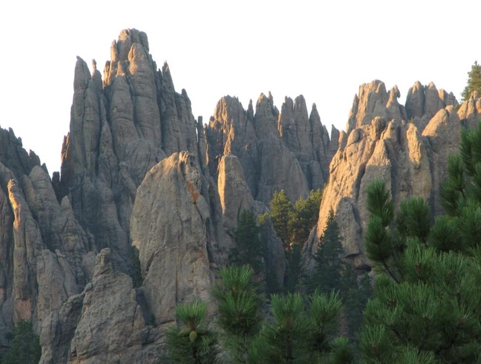 Sky Piercing Granite Spires on Needles Mountain in South Dakota